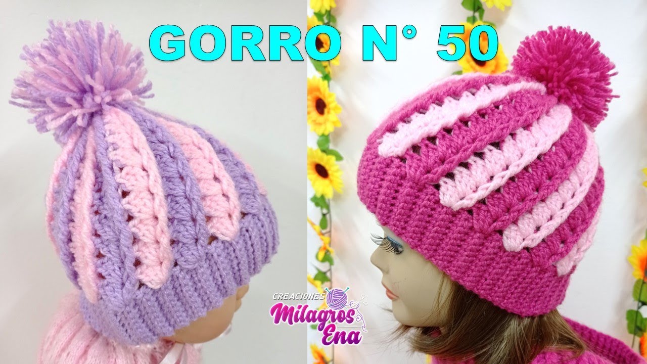 Cómo hacer un gorro de niña a dos agujas Patrón gratuito y fácil